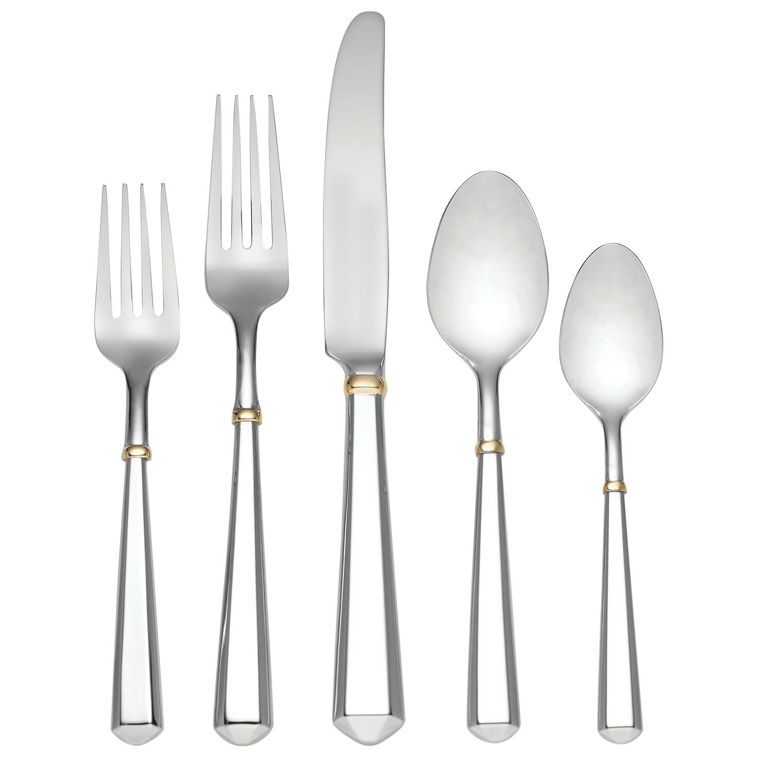 Todd Hill Gold by Kate Spade Stainless Steel Flatware Set Service 12 ...