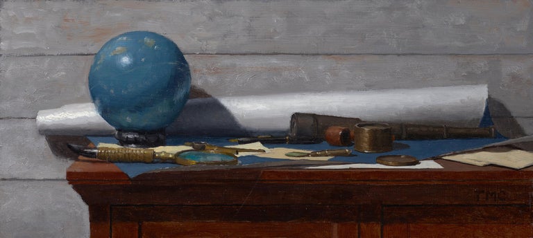 Todd M. Casey - Todd M. Casey, Blue Globe with Blueprint Study For Sale ...