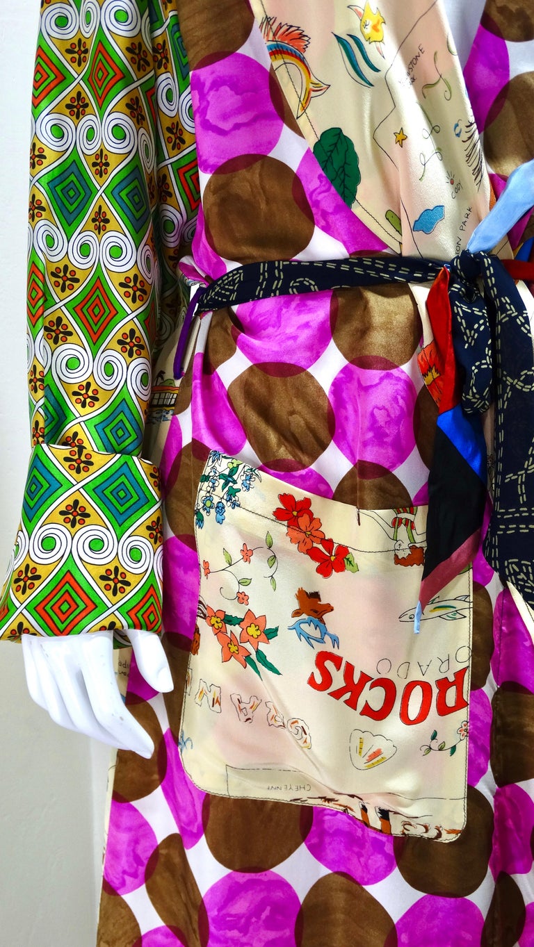 Todd Oldham Wrap-Style Printed Robe/Duster at 1stDibs