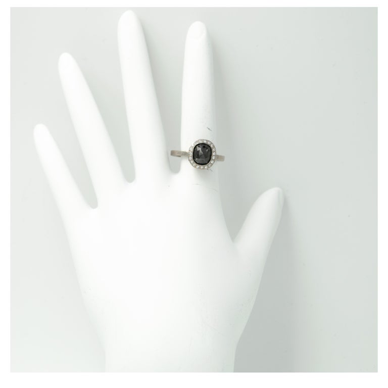Todd Reed Palladium Black Diamond Engagement Ring For Sale at 1stDibs ...