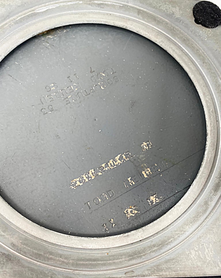 Todd Reuben Chrome Abstract Sculpture on Rotating Base For Sale at 1stDibs