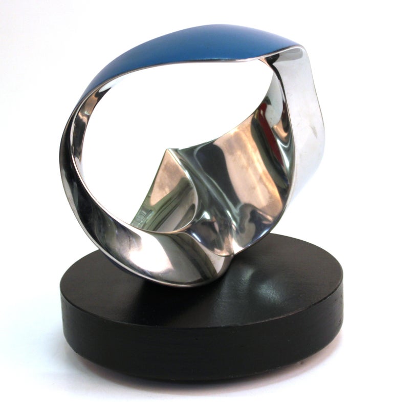 Todd Reuben Modern Abstract Metal Sculpture in Blue at 1stDibs