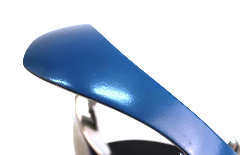 Todd Reuben Modern Abstract Metal Sculpture in Blue at 1stDibs