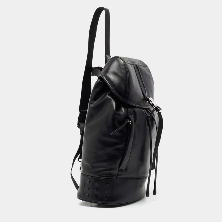 Tod's Black Leather Backpack For Sale at 1stDibs