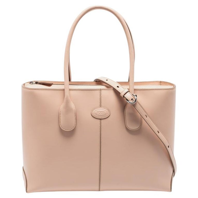 Tod's Dusty Pink Leather Classic D-Bag Tote at 1stDibs
