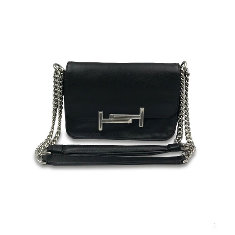 Tod's Mini Double T Shoulder Bag Black Ladies Handbag XBWAMUB0101 For ...