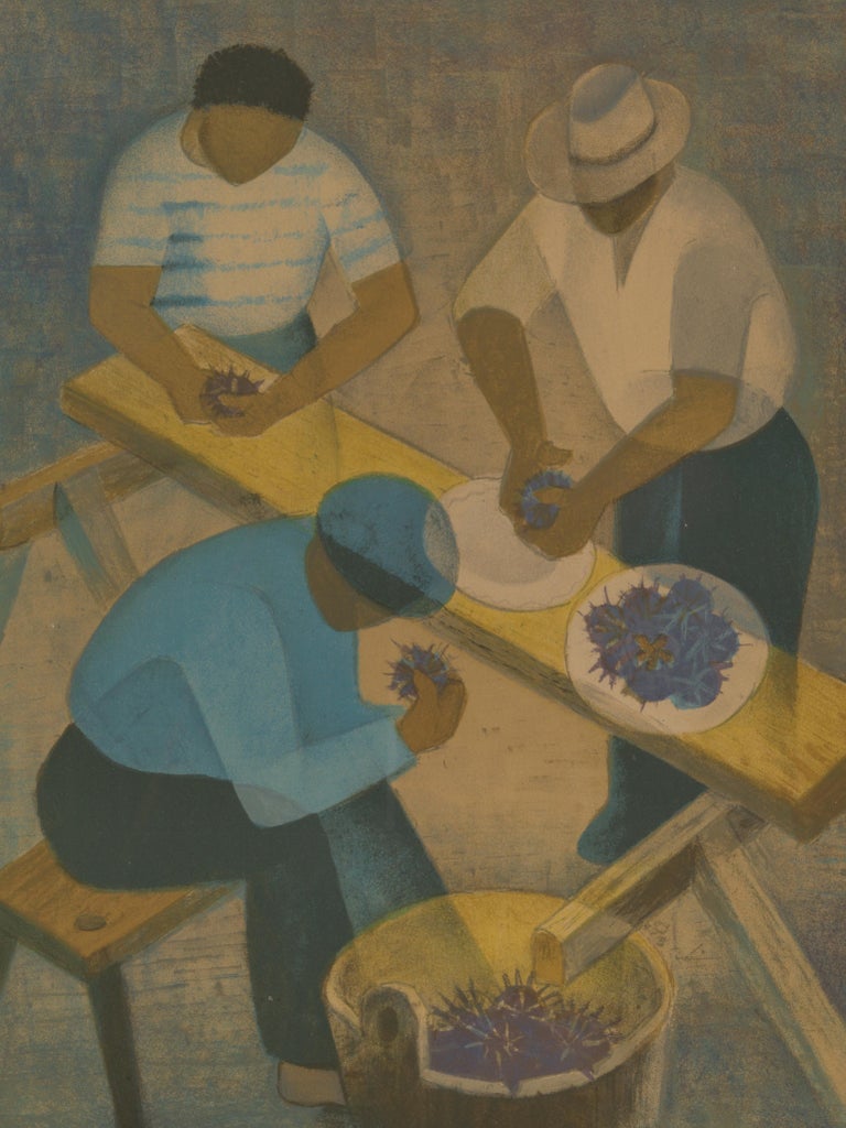 Toffoli Louis, the Purple Sea Urchins, Artist Proof, Lithography, Fram ...