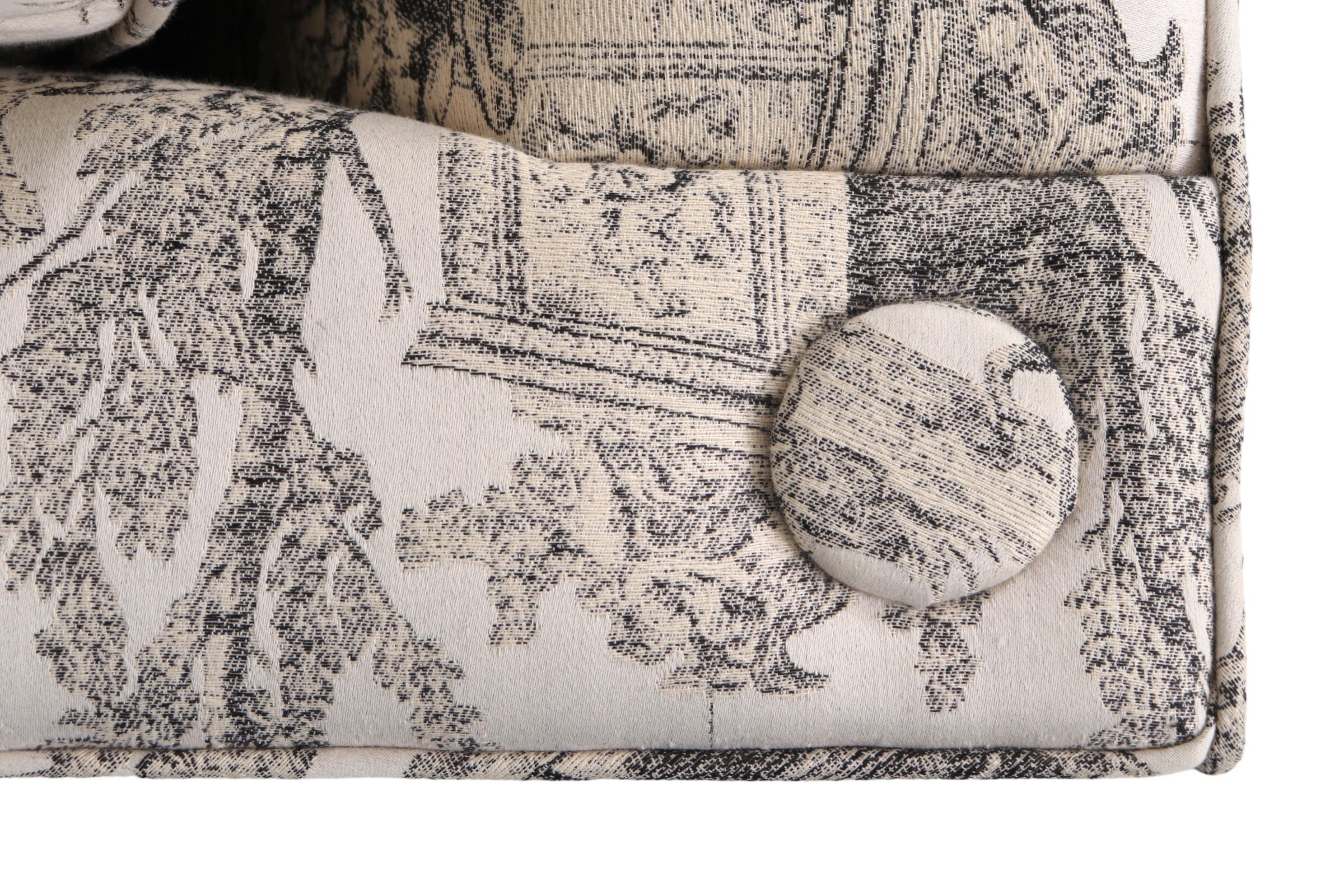 Toile Tuxedo Sleeper Sofa at 1stDibs