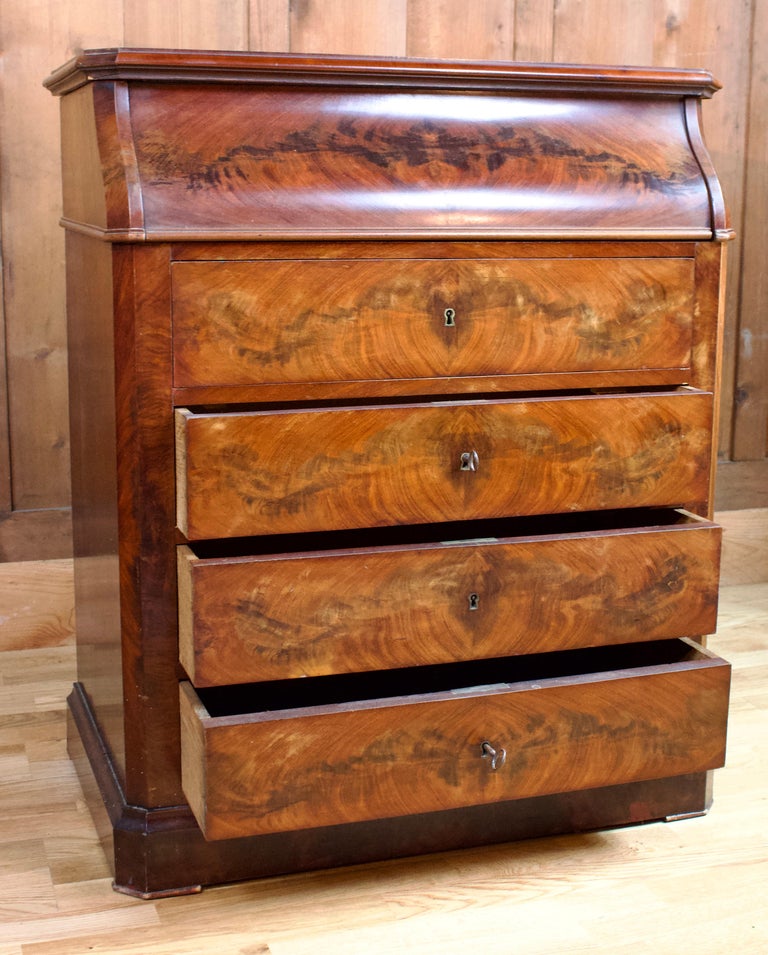 Toilet Commode Mahogany and Marble Vanity Louis Philippe Period 19th ...