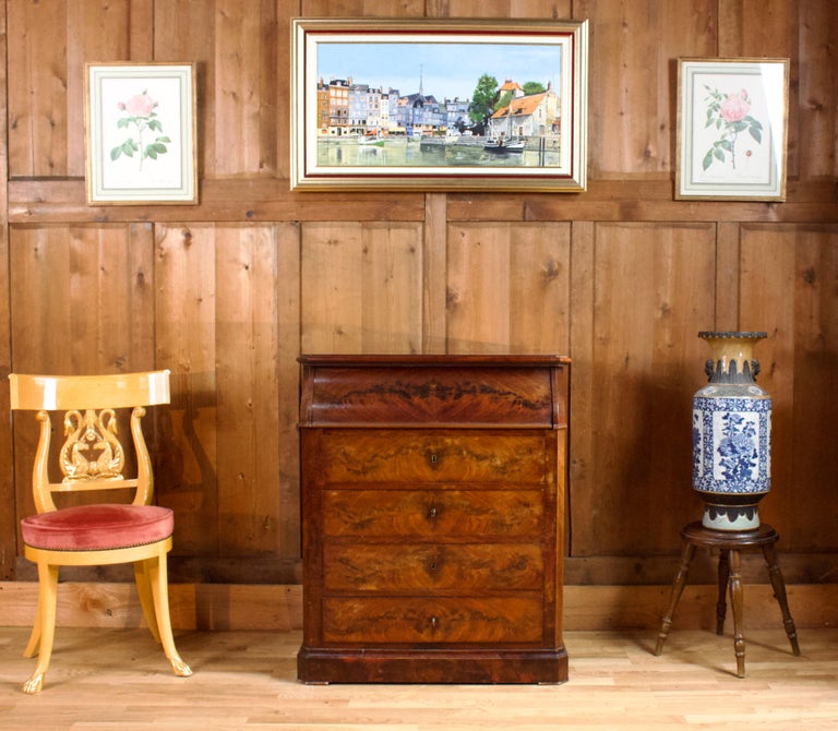 Toilet Commode Mahogany and Marble Vanity Louis Philippe Period 19th ...