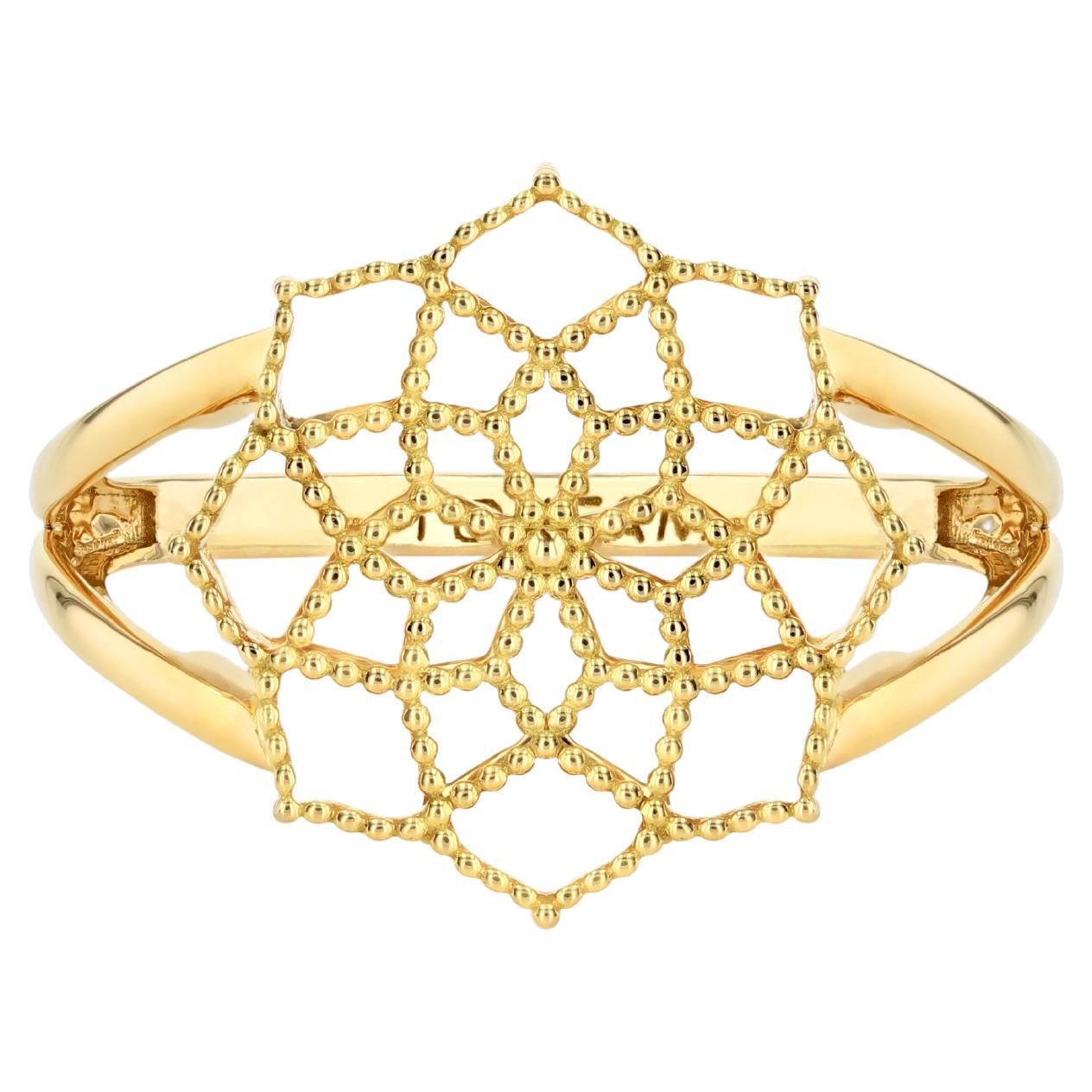 18k Yellow Gold Arabic Style Modernist Dome Lacework Ring For Sale at ...