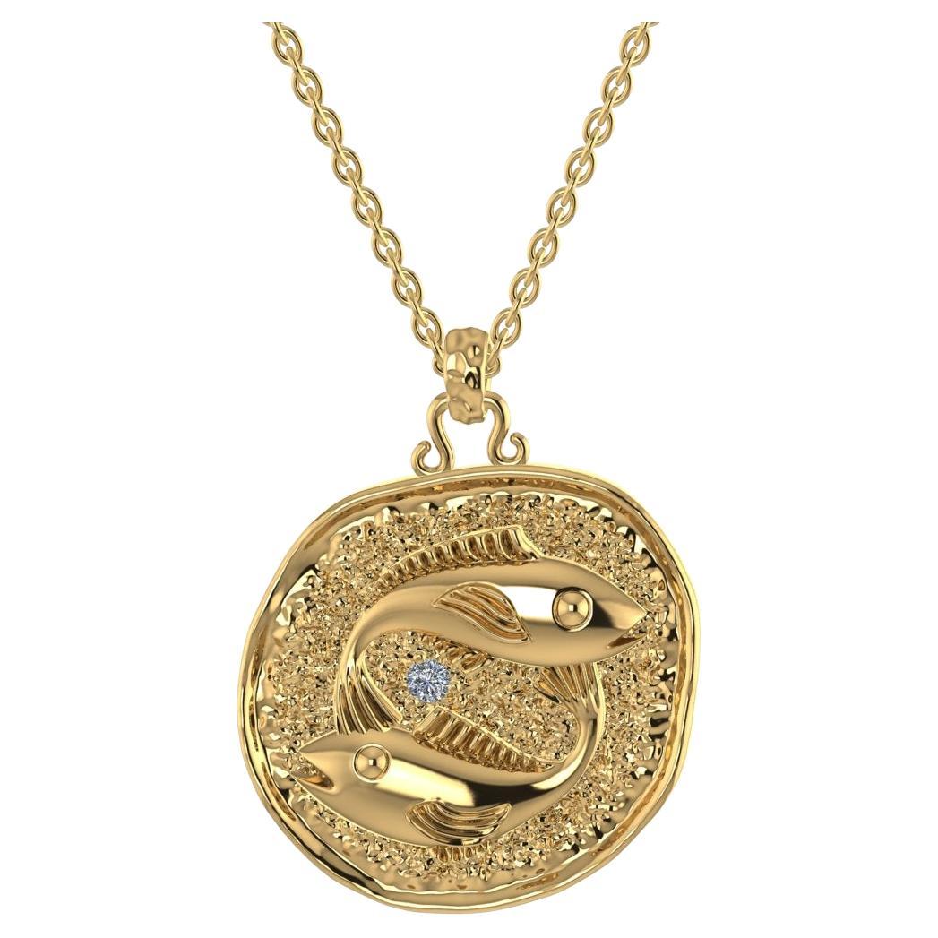 Toktam 18k Yellow Gold Zodiac Sign Virgo Diamond Necklace For Sale at ...