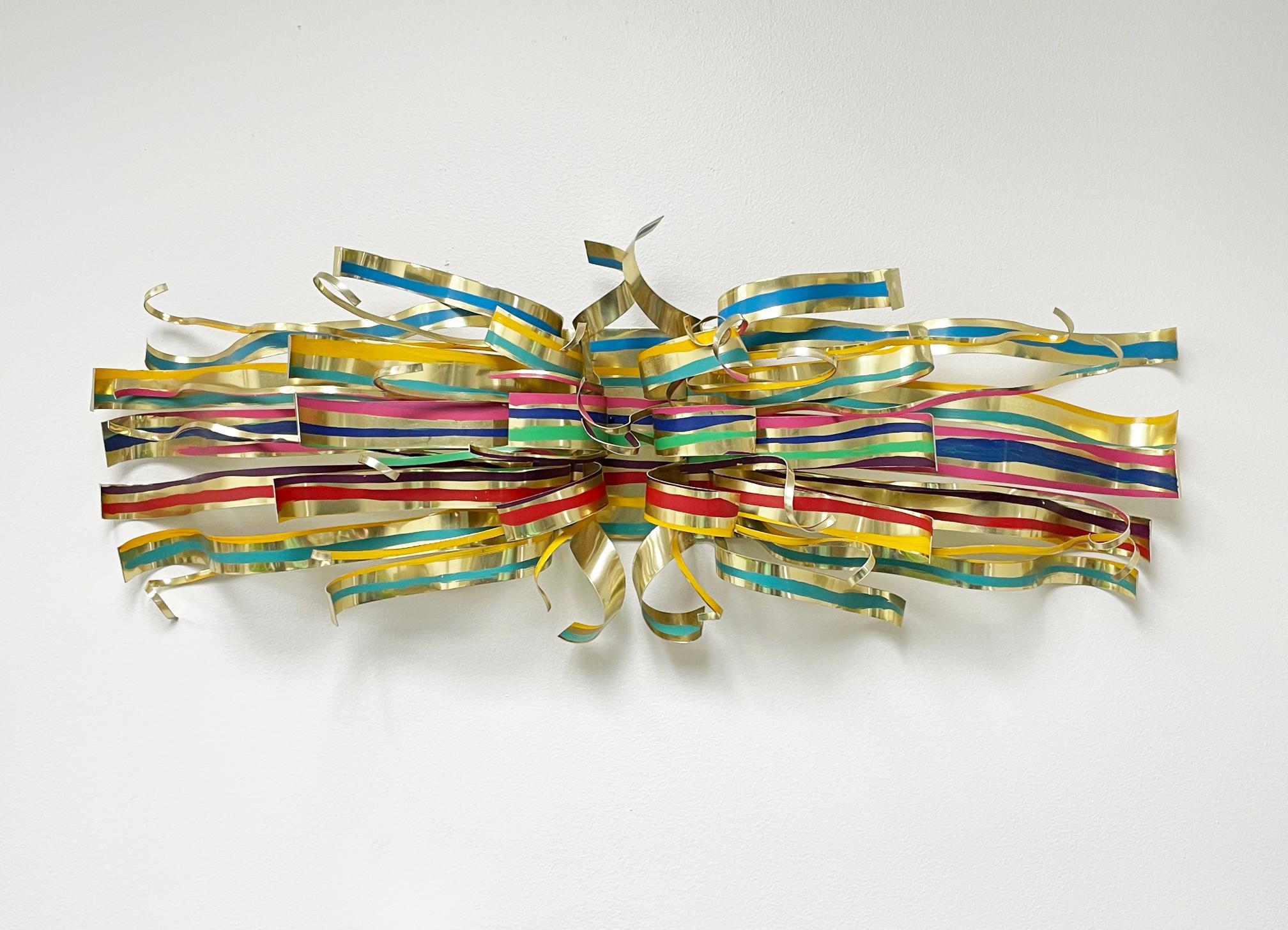 Tole Metal Ribbon Wall Art Sculpture by Dorothy Gillespie at 1stDibs