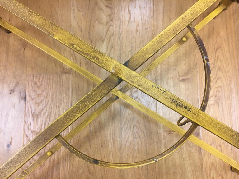 Tole Signed Butler Table Made in Italy Numbered Harvest Yellow ...