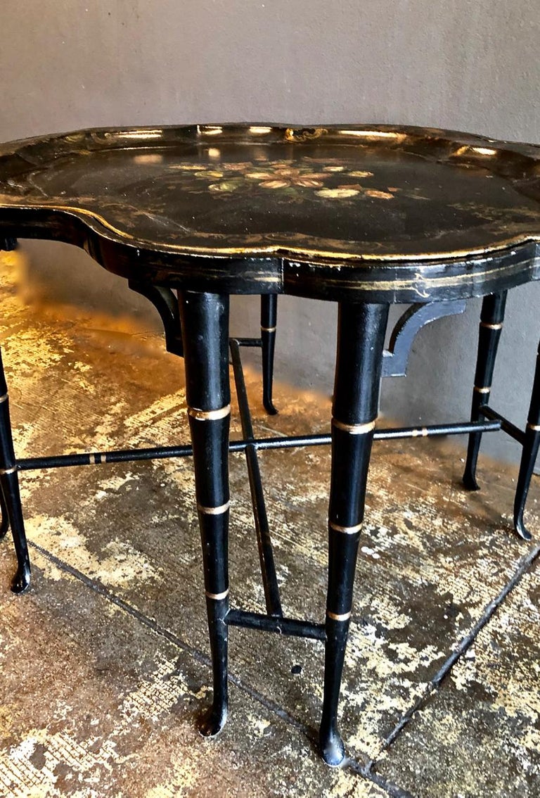 Tole Tray Table, 19th Century at 1stDibs