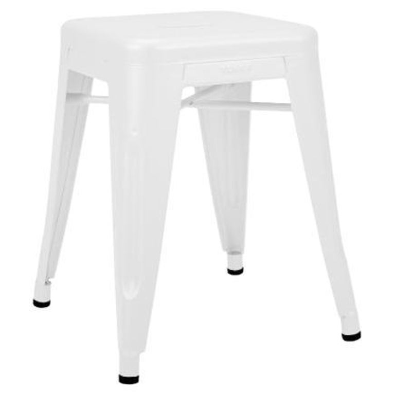 Tolix H30 Stool Indoor Painted in White For Sale at 1stDibs