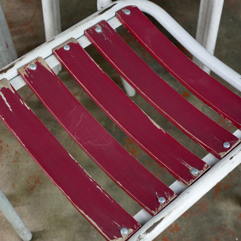 Tolix T2 Wood and Metal Chairs For Sale at 1stDibs