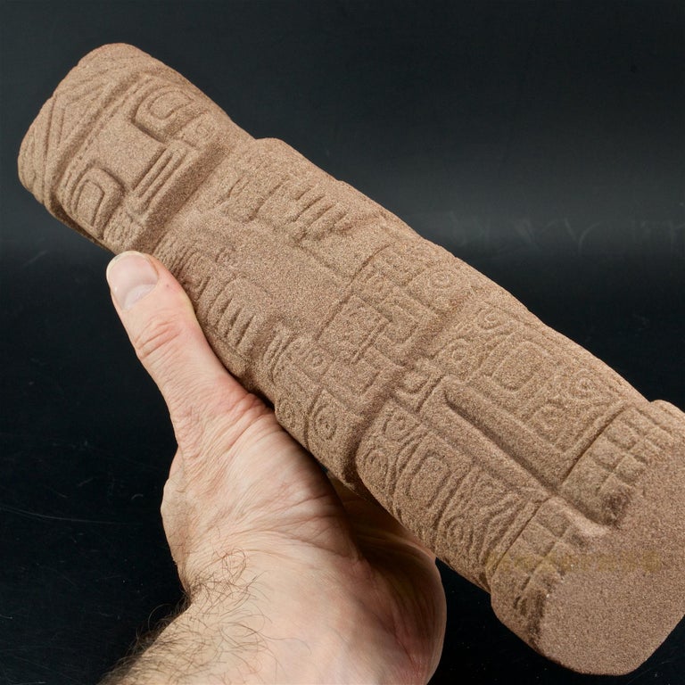 Vintage Toltec Cast Stone TOTEM Midcentury Table Sculpture Yucatan ...