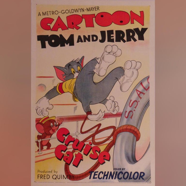 Tom And Jerry Cruise Cat '1952' Poster For Sale at 1stDibs