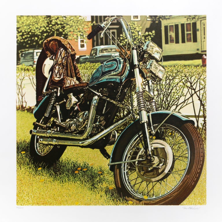 Tom Blackwell - Triumph Trumpet Motorcycle, Silkscreen by Tom Blackwell ...
