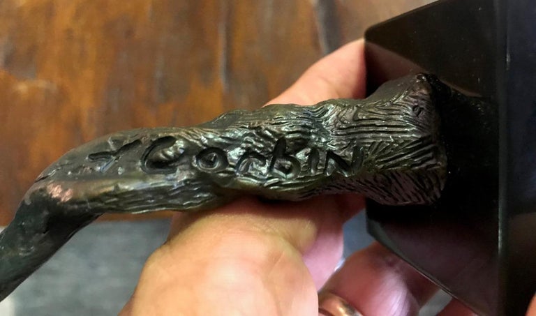 Tom Corbin Signed Bronze Sculpture/ Statuette "Dancer" at 1stDibs