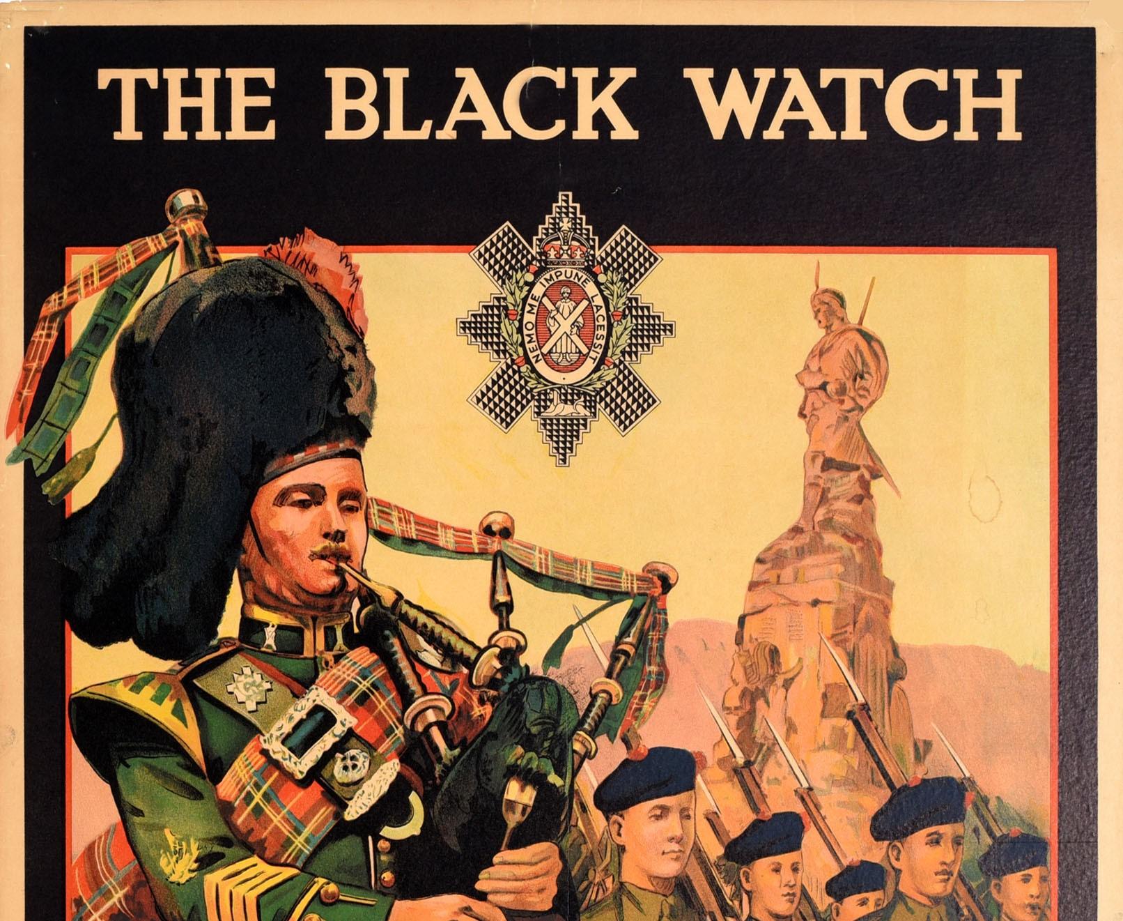 Tom Curr - Original Vintage Army Poster The Black Watch Senior Highland ...