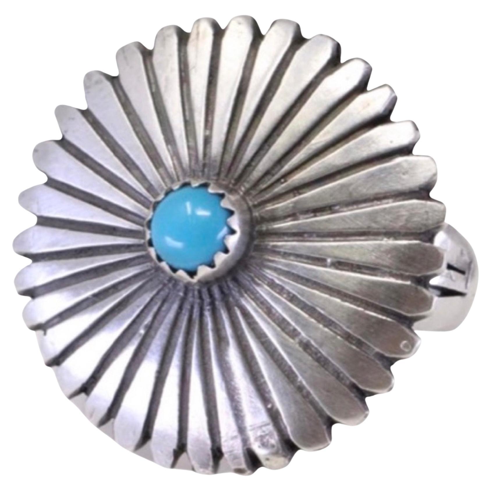 Oswaldo Guayasamin Sterling Silver and Turquoise Ecuadorian Ring at ...