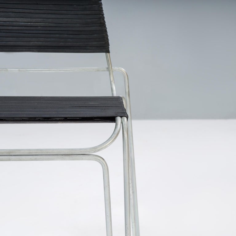 Tom Dixon Black Rubber Band and Steel Dining Chairs, Set of 10 For Sale ...