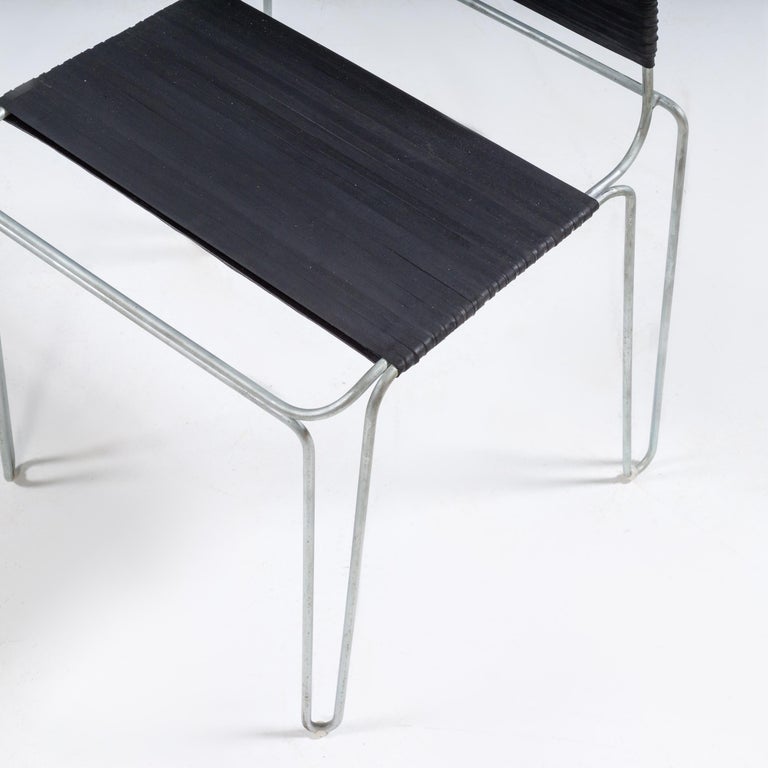 Tom Dixon Black Rubber Band and Steel Dining Chairs, Set of 10 For Sale ...