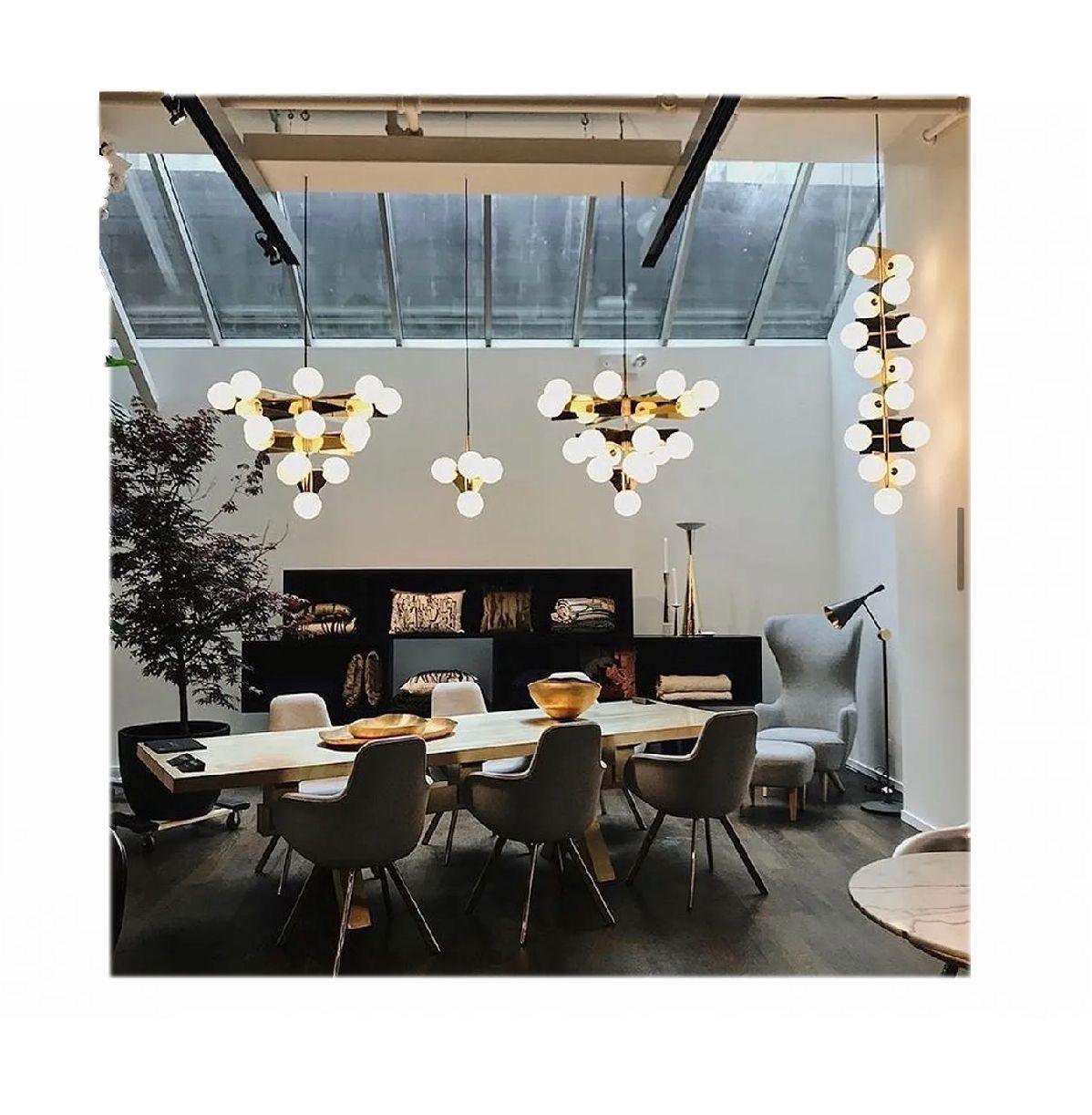 Tom Dixon Plane Brass Chandelier at 1stDibs