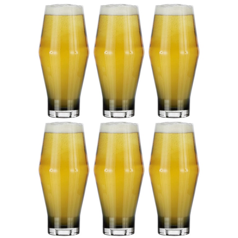 Tom Dixon Tank Beer Glasses Black, Set of 6 For Sale at 1stDibs