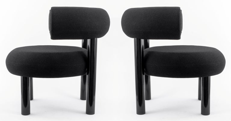 Tom Dixon Upholstered Fat Lounge Chairs, Pair For Sale at 1stDibs