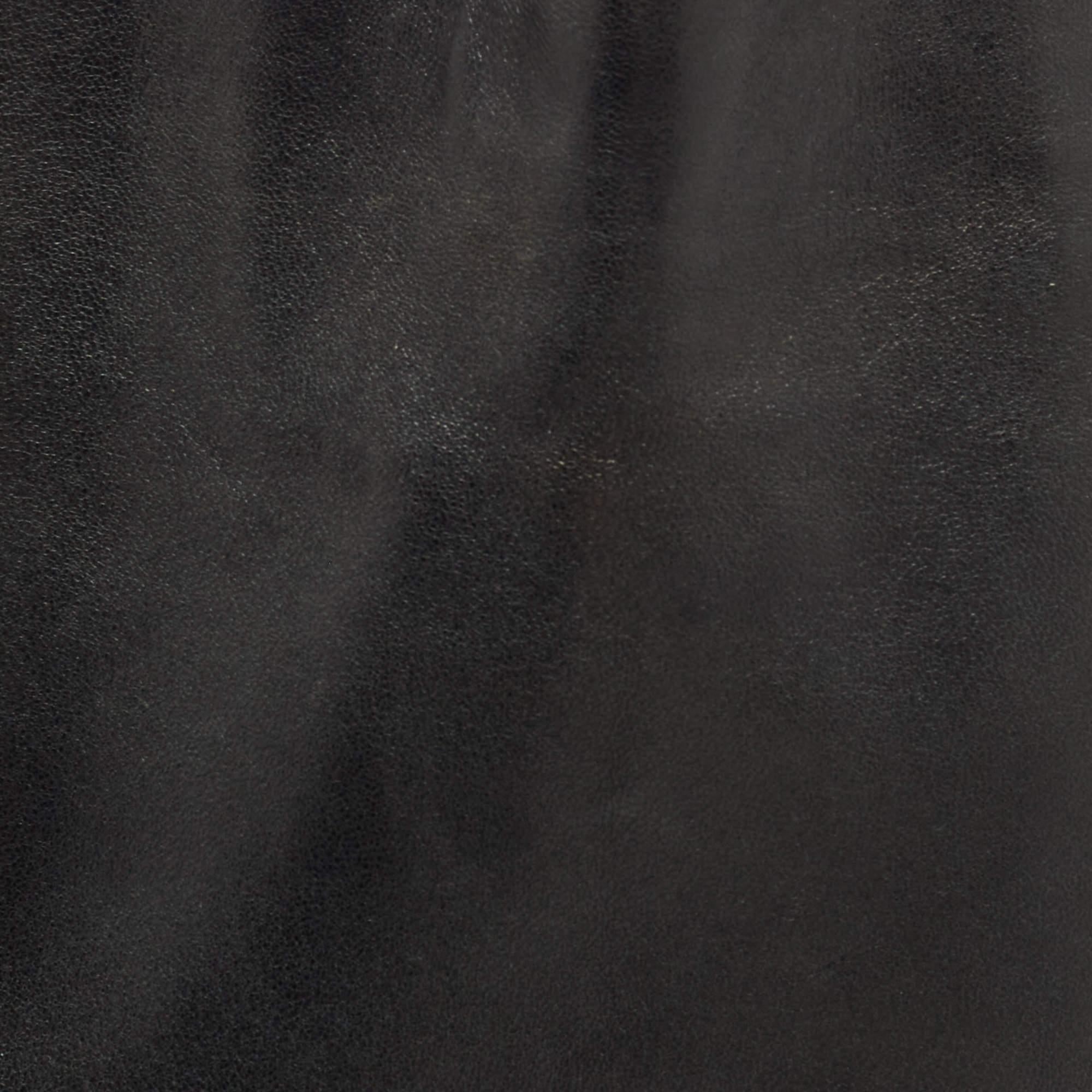 Tom Ford Black Leather Large Fold Over Alix Bag For Sale at 1stDibs