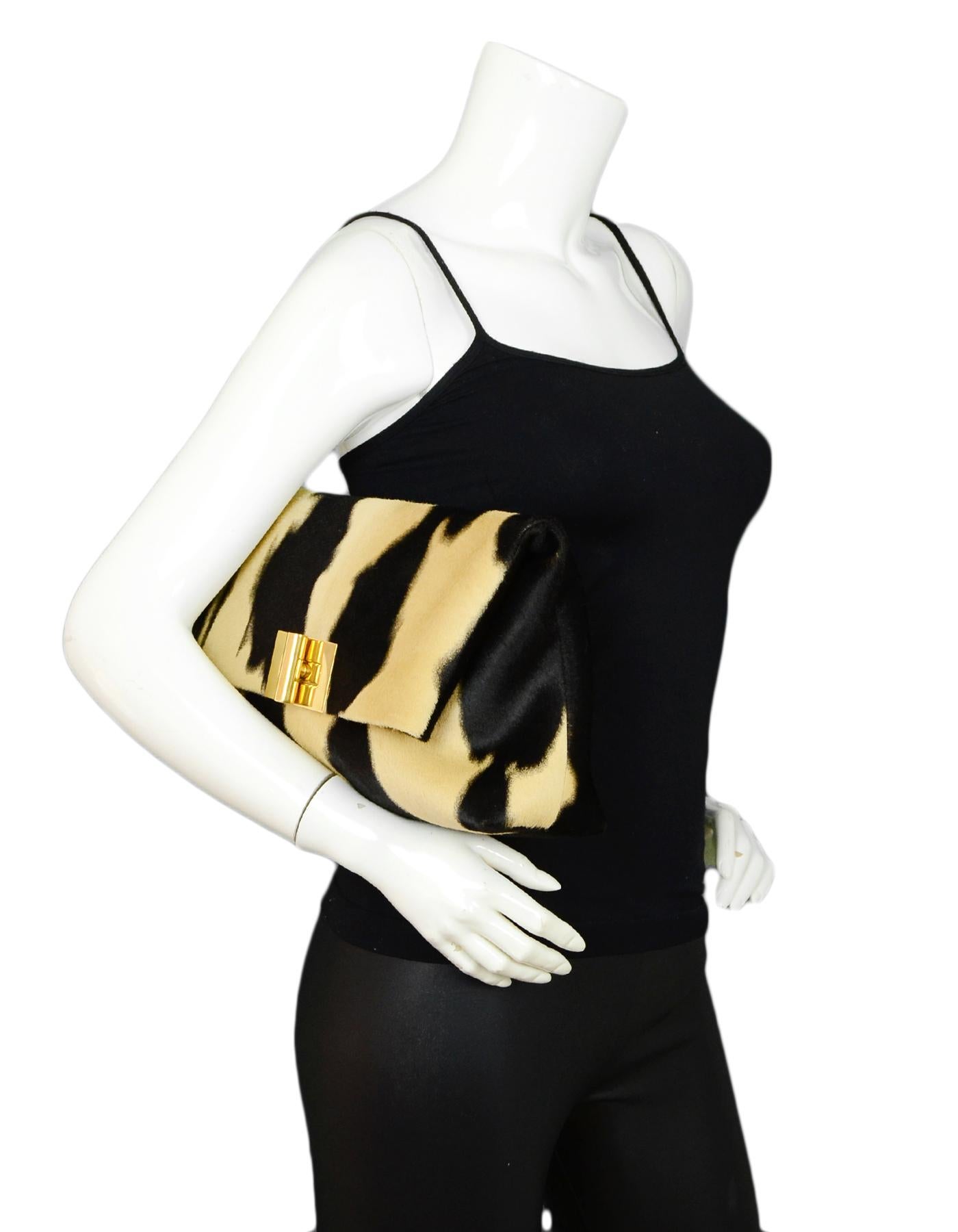 Tom Ford Black/Natural Tie-Dye Baby Calf Turn-Lock Clutch Bag rt. $2 ...