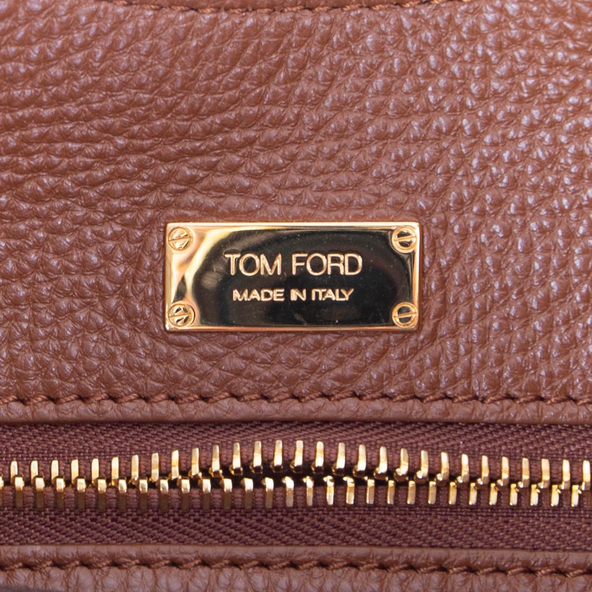TOM FORD cognac brown leather ALIX SMALL Shoulder Bag at 1stDibs | tom ...