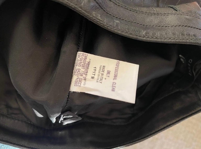 Tom Ford Era Vintage GUCCI Fall 1999 Black Leather Pintuck Pants For ...