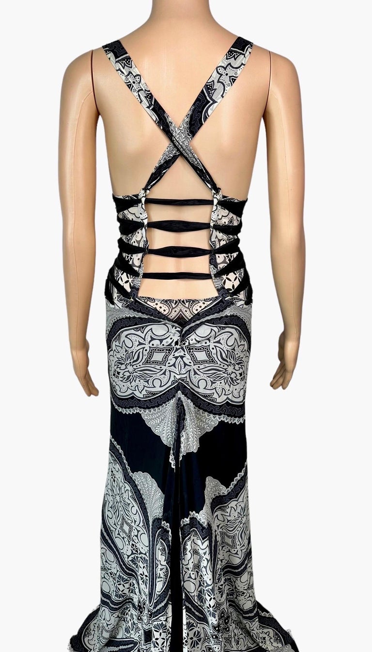 Tom Ford for Gucci Cruise 2004 Plunging Cutout Strappy Silk Evening ...