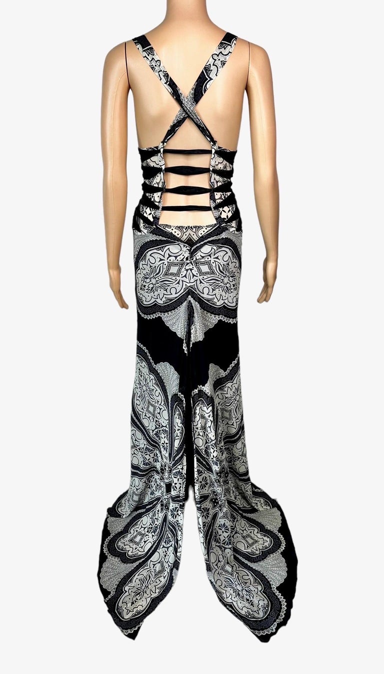 Tom Ford for Gucci Cruise 2004 Plunging Cutout Strappy Silk Evening ...