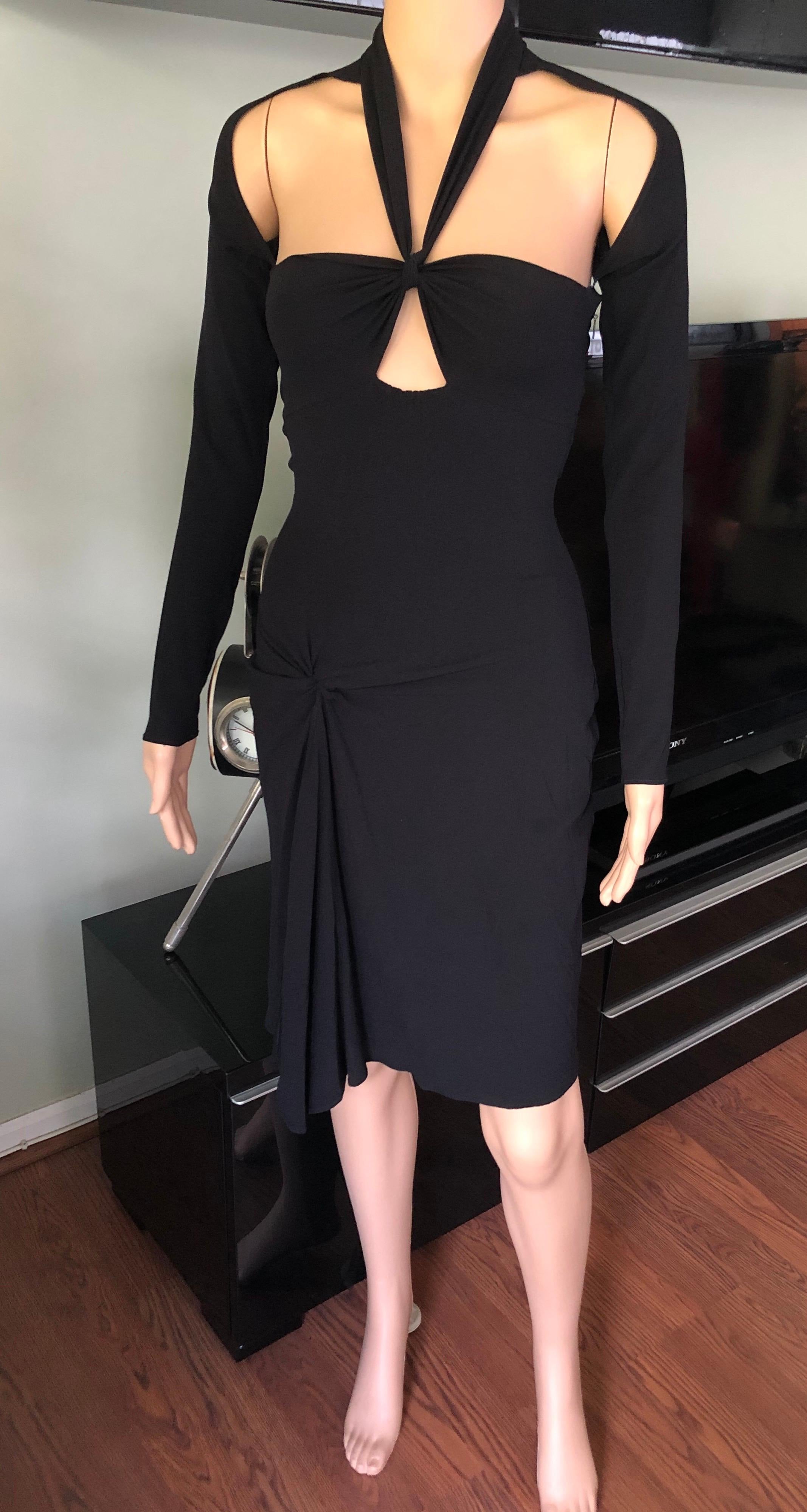 Tom Ford for Gucci F/W 2003 Bustier Cutout Black Dress at 1stDibs