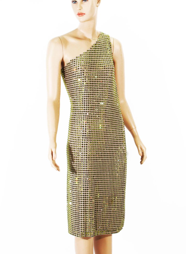 Tom Ford for Gucci SS 2000 Runway Fully Crystal Embellished Open Back ...