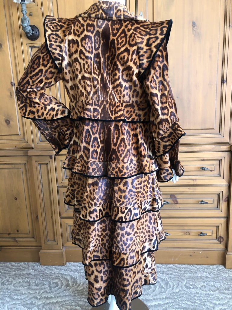 Tom Ford for YSL Fall 2004 Iconic Pony Skin Leopard Print Pagoda Coat ...