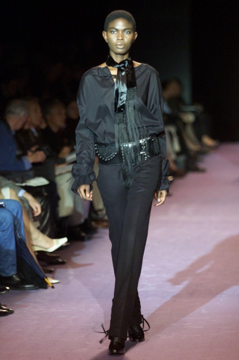 Tom Ford for Yves Saint Laurent F/W 2001 Wide Leather Belt with Secret ...