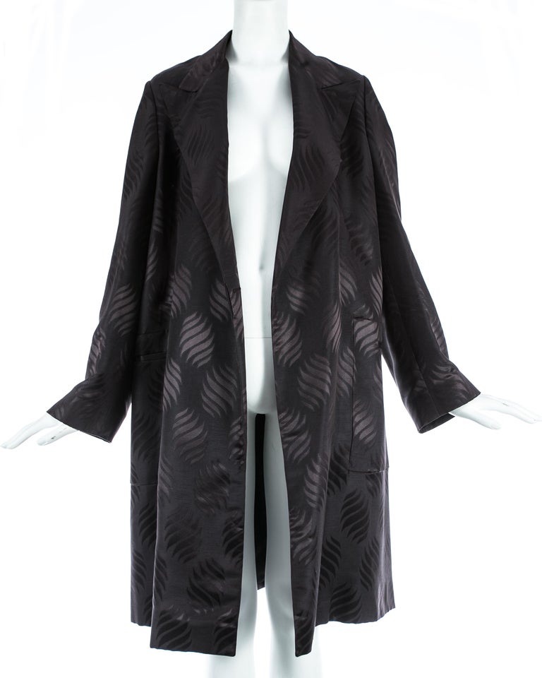 Tom Ford Gucci black silk evening robe with matching Obi belt, A/W 2002 ...