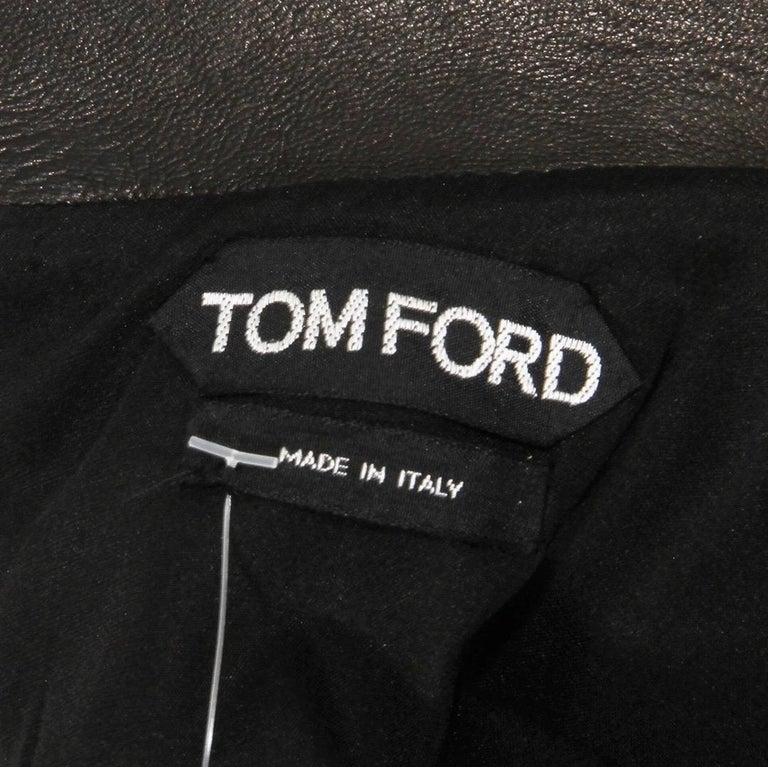 Tom Ford Leather Mini Dress For Sale at 1stDibs