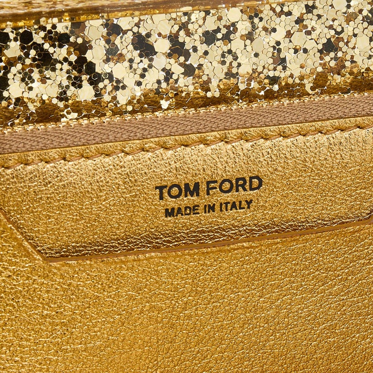 Tom Ford Metallic Gold Ombre Plexiglass Minaudiere Clutch For Sale at ...