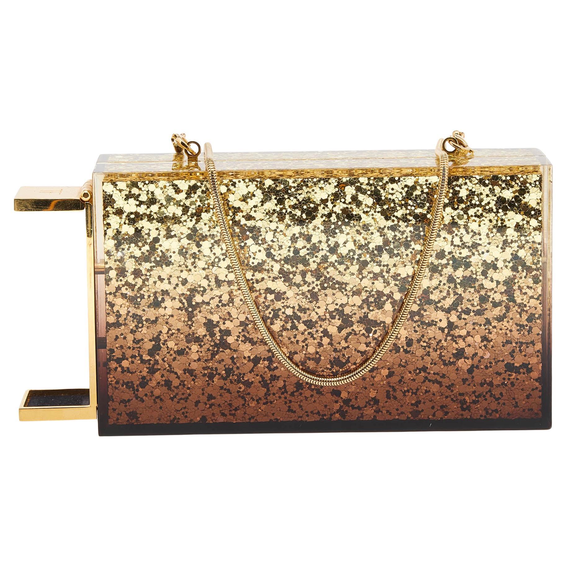 Tom Ford Metallic Gold Ombre Plexiglass Minaudiere Clutch For Sale at ...