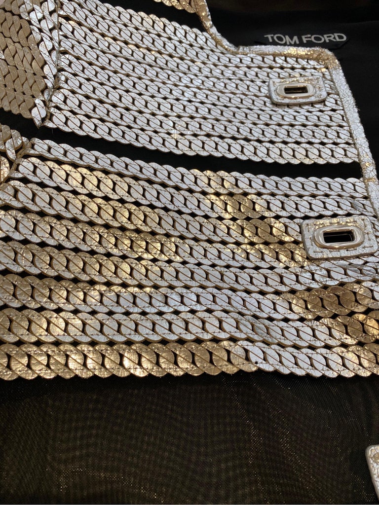 Tom Ford Metallic Leather Jacket For Sale at 1stDibs