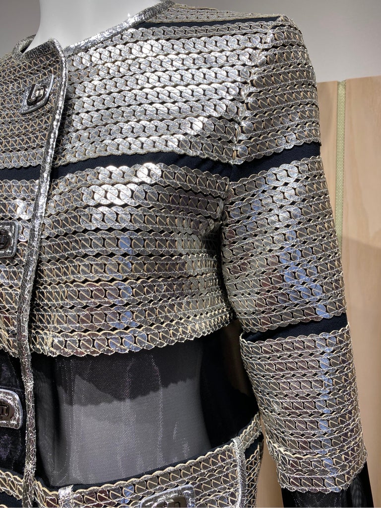 Tom Ford Metallic Leather Jacket For Sale at 1stDibs