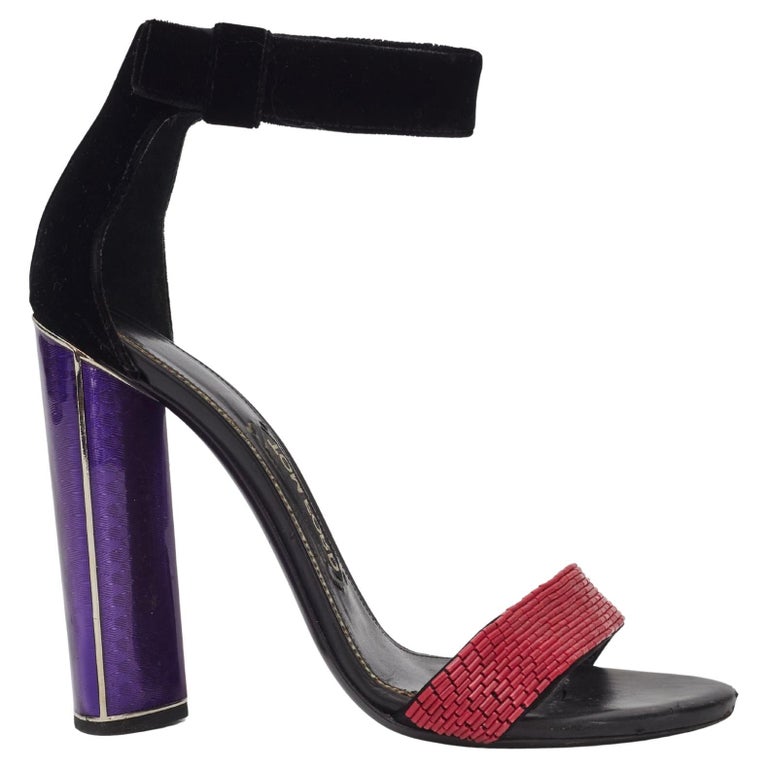 Tom Ford Open Toe Purple Beads Ankle Strap Heels (EU 39 US 8) For Sale ...