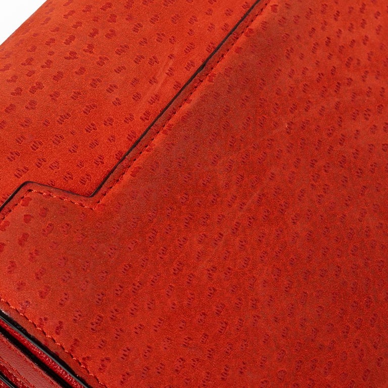 Tom Ford Orange Nubuck and Leather Small Natalia Shoulder Bag at 1stDibs